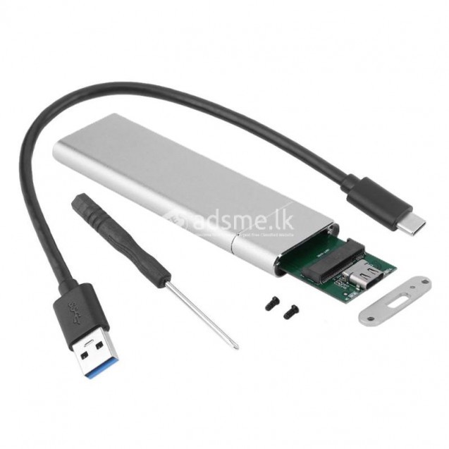 NVMe PCIE USB3.1 HDD Enclosure M.2 to USB Type C 3.1 M KEY SSD Hard ...