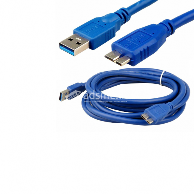 1m USB 3.0 AM to micro-B External HDD Hard Drive Disk adapter Charging ...